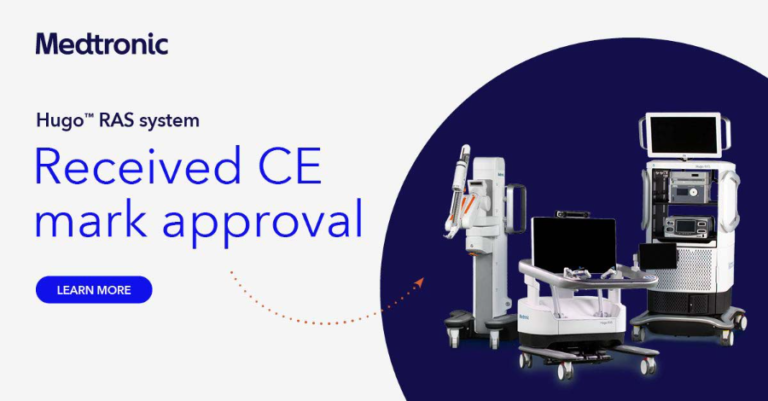 2021年10月，美敦力Hugo RAS系统获得欧盟CE认证， 获批在欧洲销售，用于泌尿科和妇科手术。这是Hugo RAS系统商业化的重要里程碑。